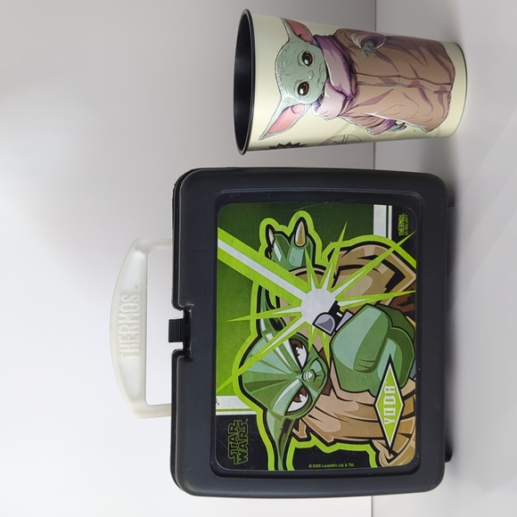 Thermos | Other | 205 Star Wars Yoda Thermos Lunch Box Wyoda Plastic ...